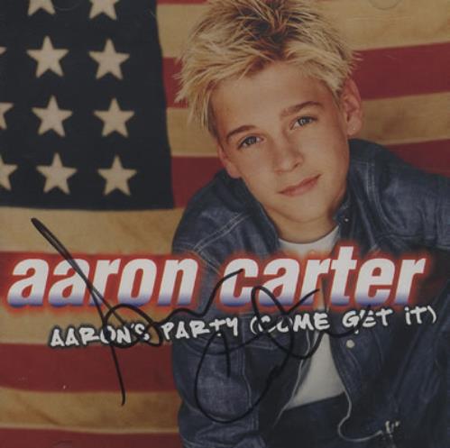 Aaron Carter Aaron's Party [Come Get It] - Autographed US CD album ...